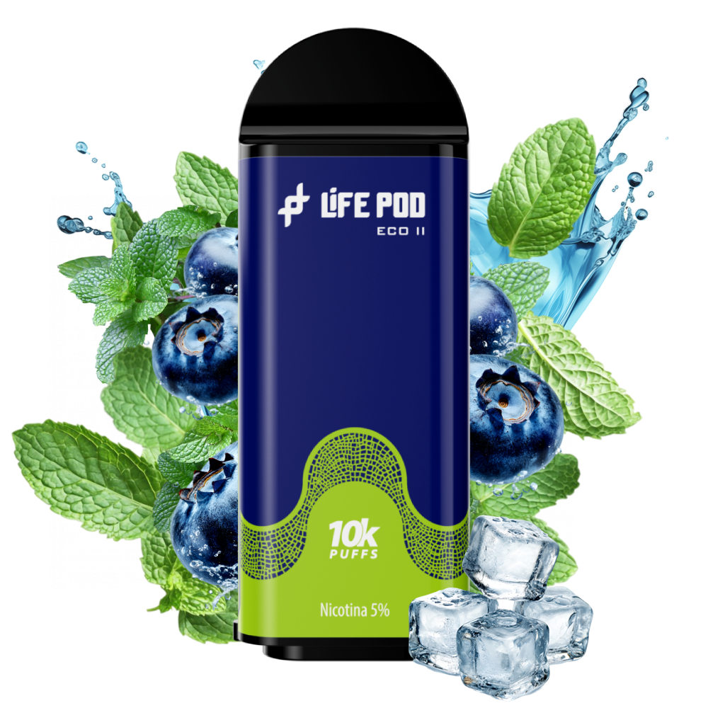 LIFE POD ECO II Blue Razz Cartucho 10K | Vape Paraguay – BCKPODS